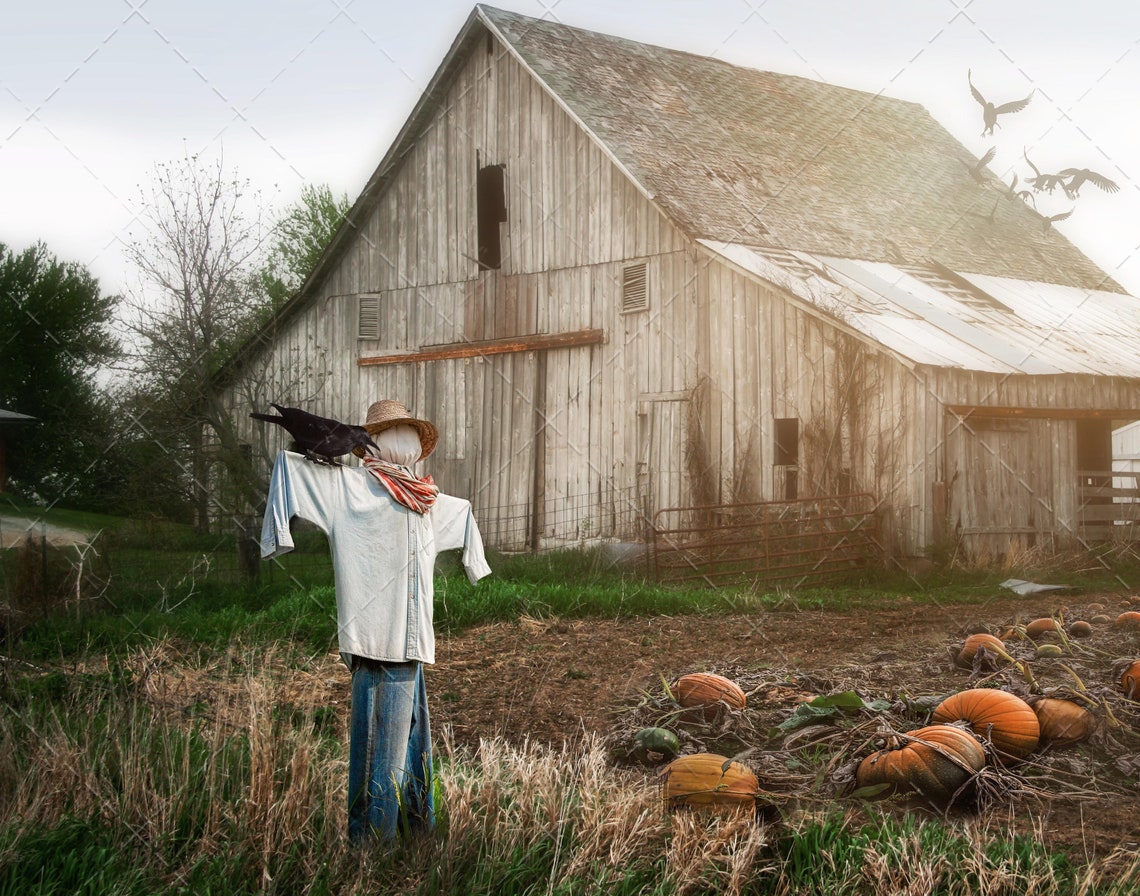 Digital Background Rustic, Fall Barn Scene for Photoshop Compositing - Etsy