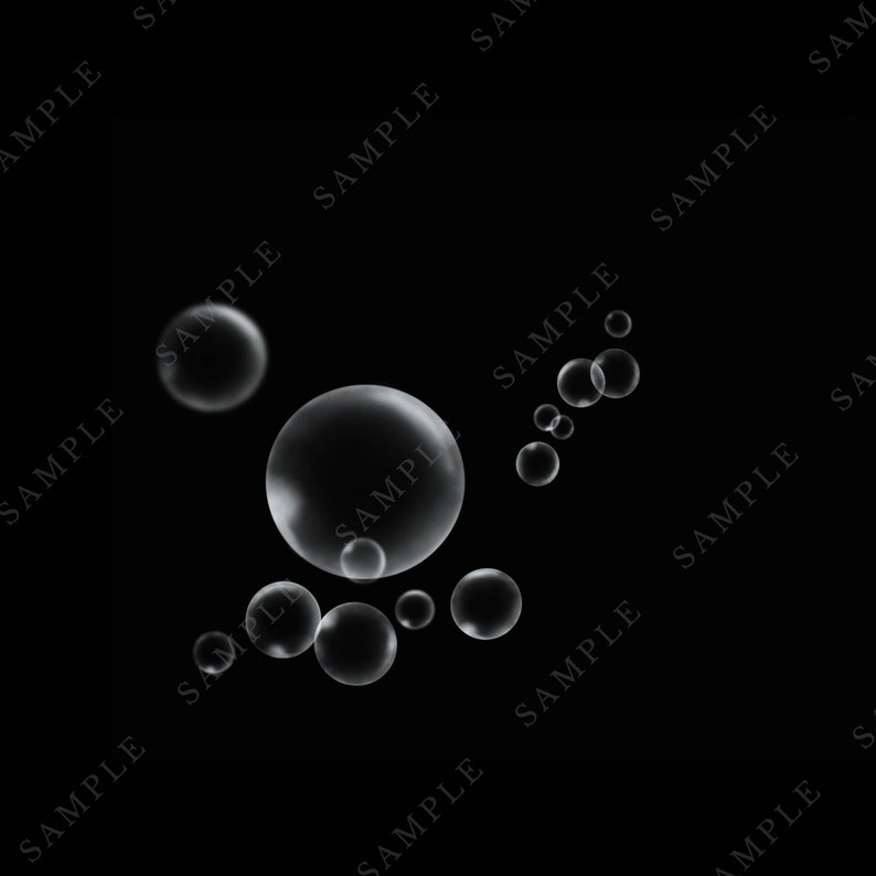 Bubble Overlays, Five Png Overlays, Digital Download, Realistic Bubbles ...