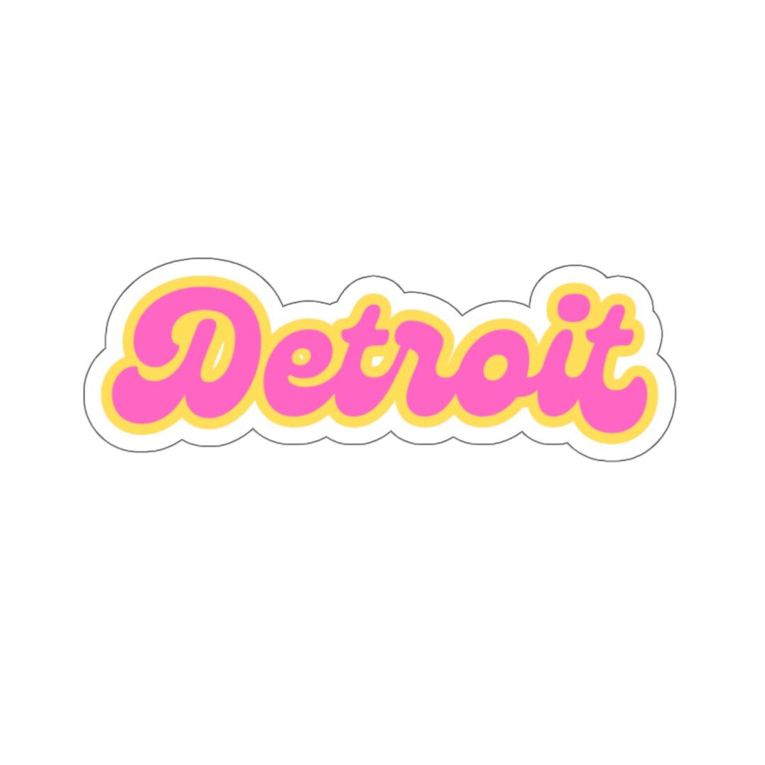 Detroit Sticker, Modern Detroit Sticker, Detroit Laptop Sticker ...
