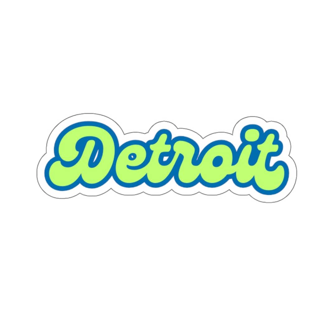 Detroit Sticker, Modern Detroit Sticker, Detroit Laptop Sticker ...