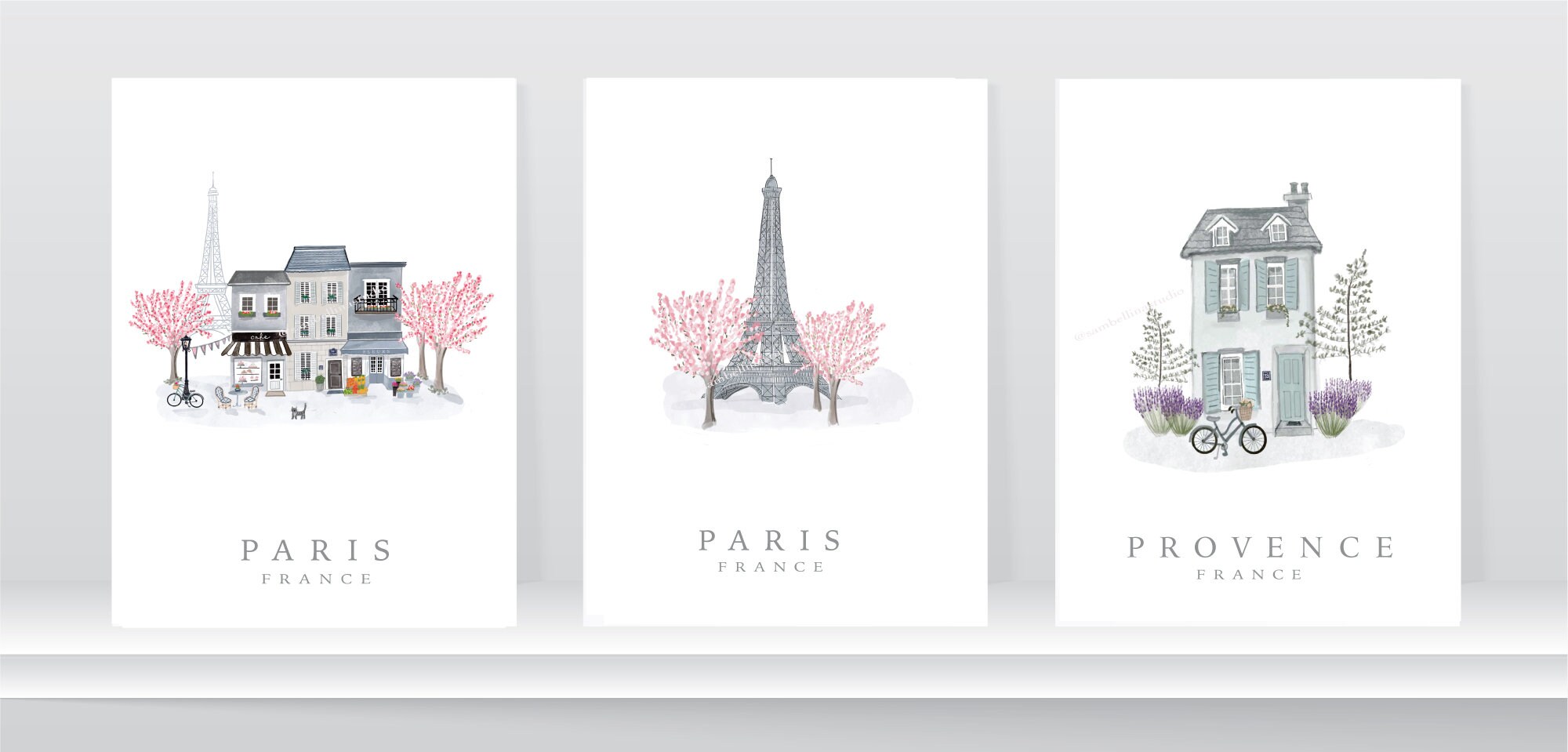 CHOOSE 3 Travel Illustrations City Destination Art Prints - Etsy