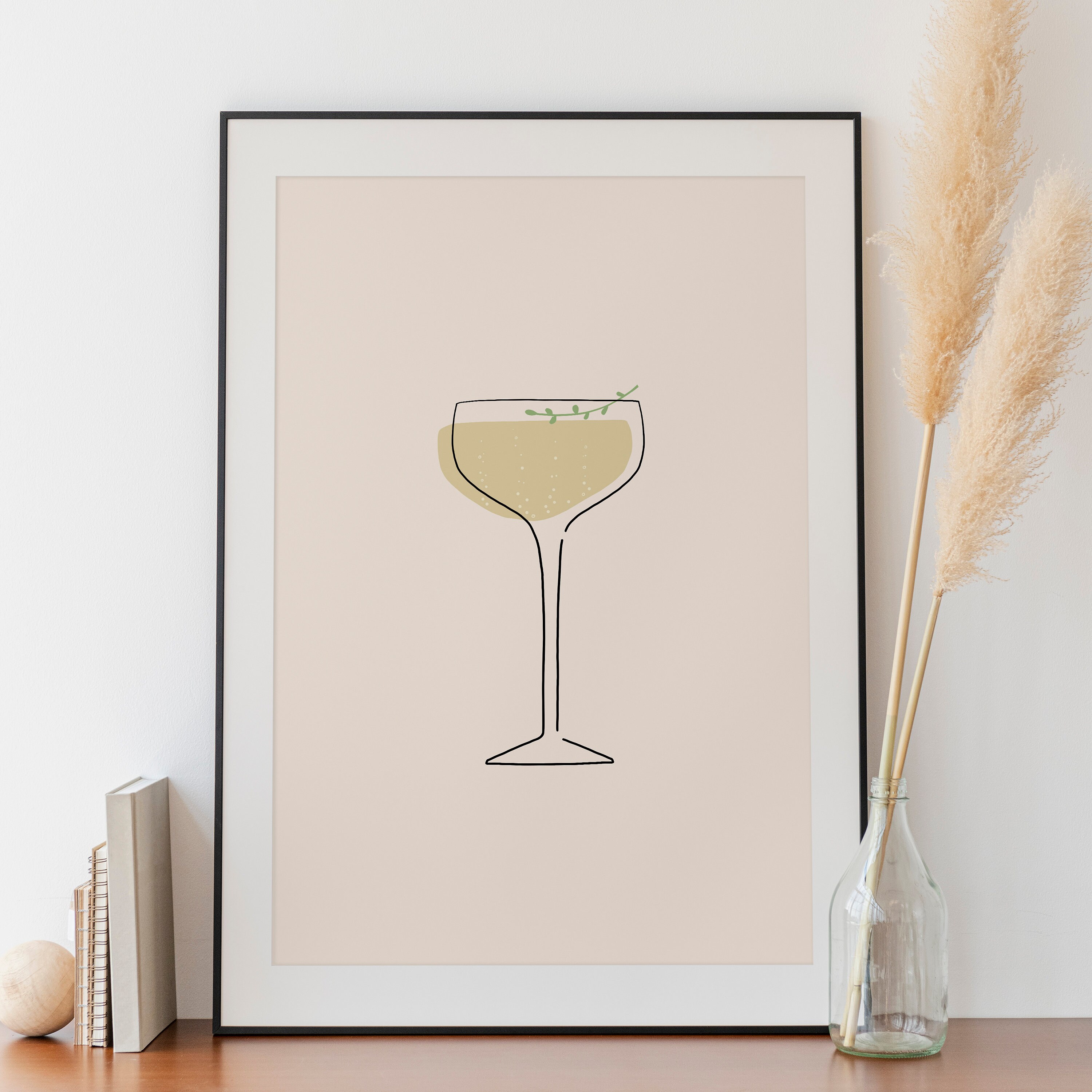 Champagne art prosecco print alcohol prints | Etsy