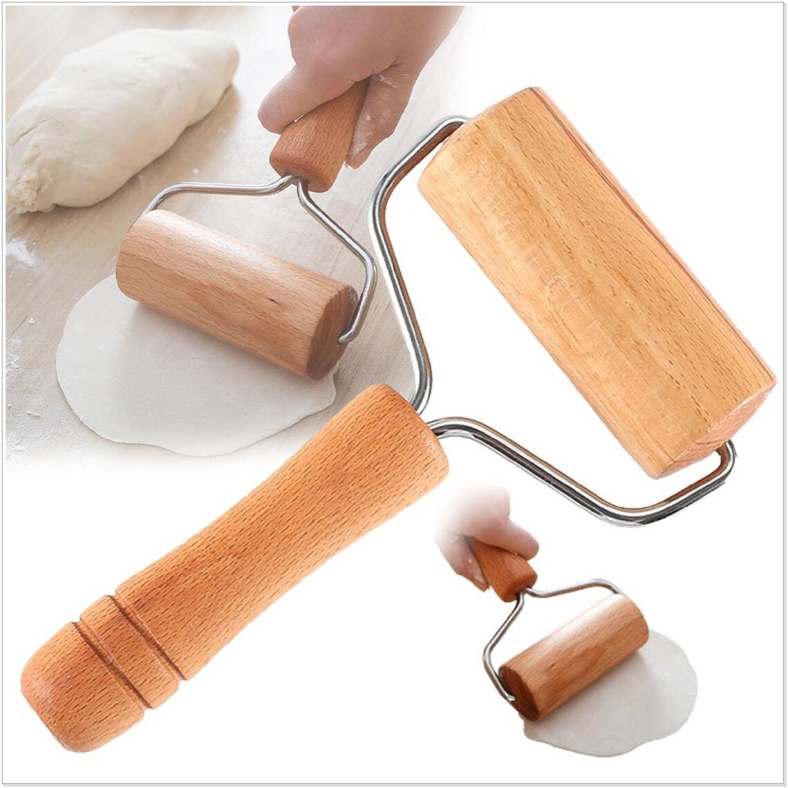 Wooden Rolling Pin Hand Dough Roller for Pastry Fondant | Etsy Wooden Rolling Pin Hand Dough Roller for Pastry Fondant | Etsy