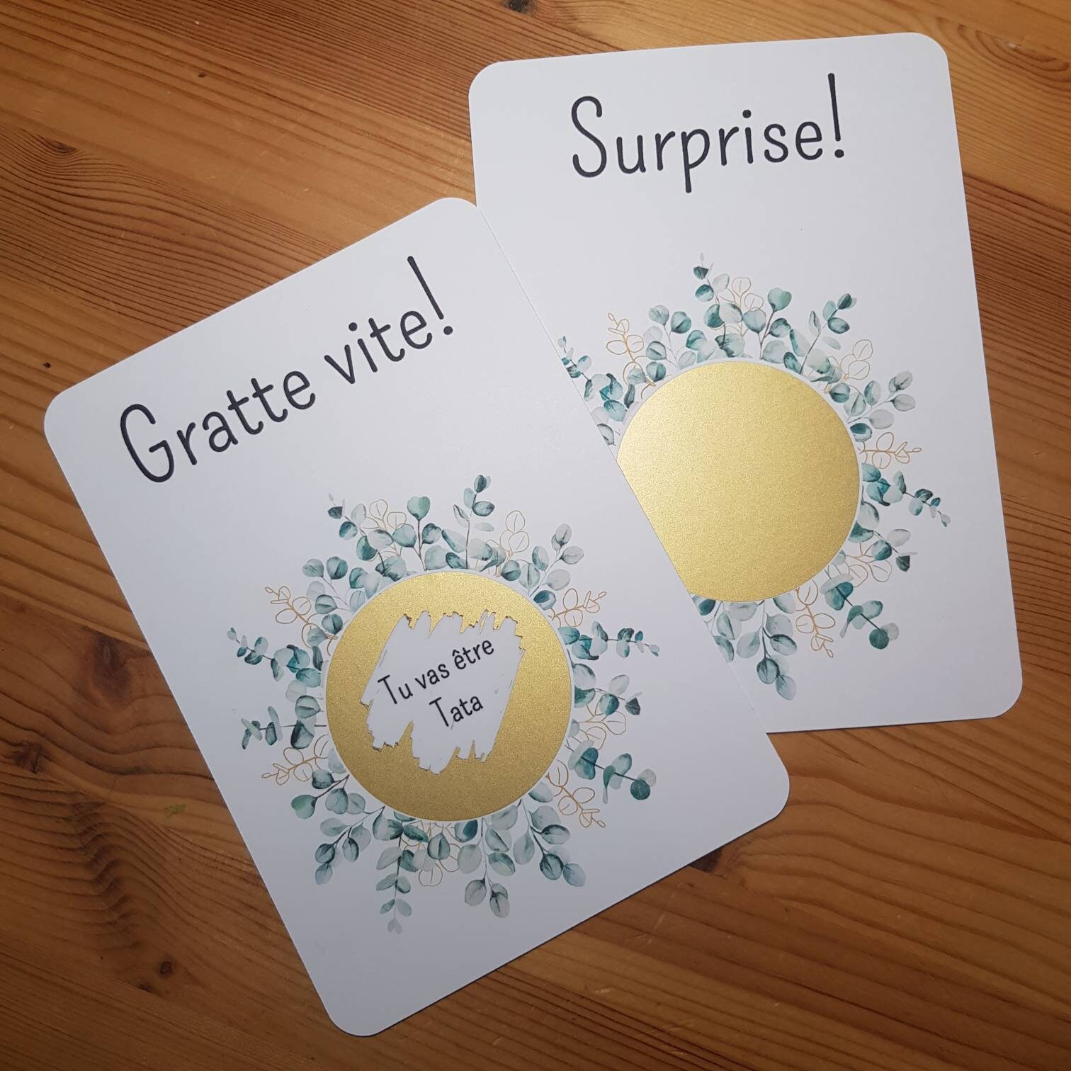 Scratch Card Pregnancy Announcement Marriage Baptism - Etsy
