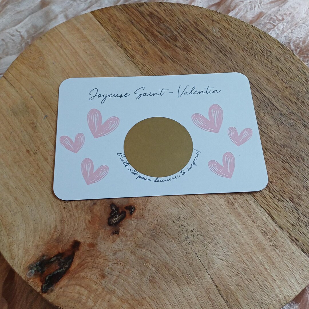 Special Valentine's Day Scratch-off Card ~ Surprise Message to Scratch ...