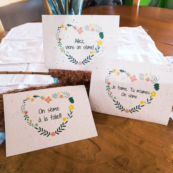 Paper Planting card ~ wildflowers ~ Valentine's Day ~ declaration of ...