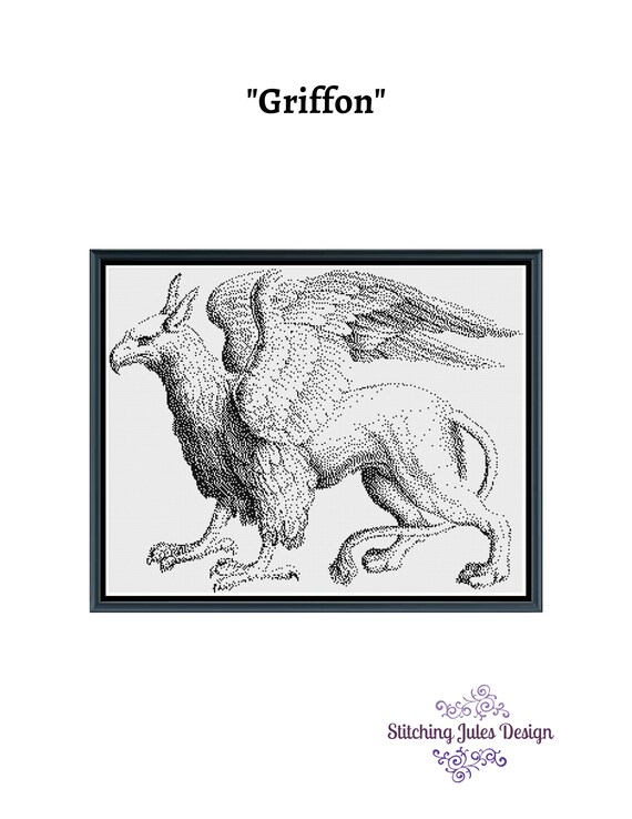 Griffon Gryphon Griffin Mythology Fantastical Creature Lion - Etsy