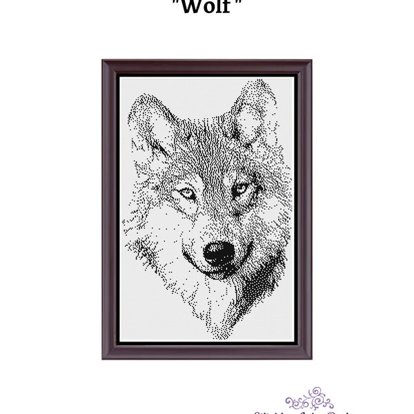 Wolf Cross Stitch - Etsy