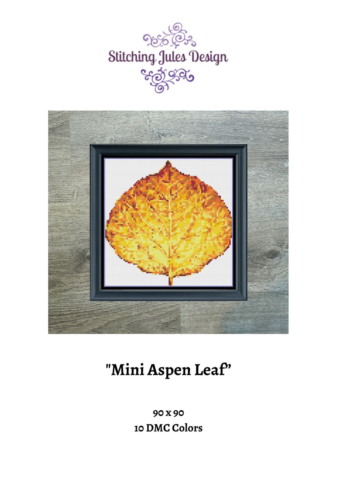 Aspen Leaf Cross-stitch Pattern | Autumn Foliage | Instant PDF Download ...