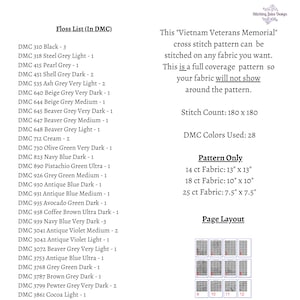 Vietnam Veterans Memorial Cross Stitch Pattern (digital PDF) - Etsy
