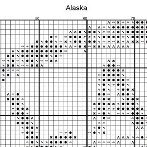 Alaska US State Counted Cross Stitch Pattern | Instant Download PDF - Etsy