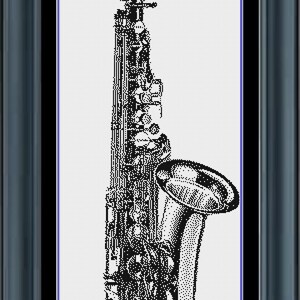 Saxophone Cross Stitch Pattern Musical Instrument Cross Stitch Pattern ...