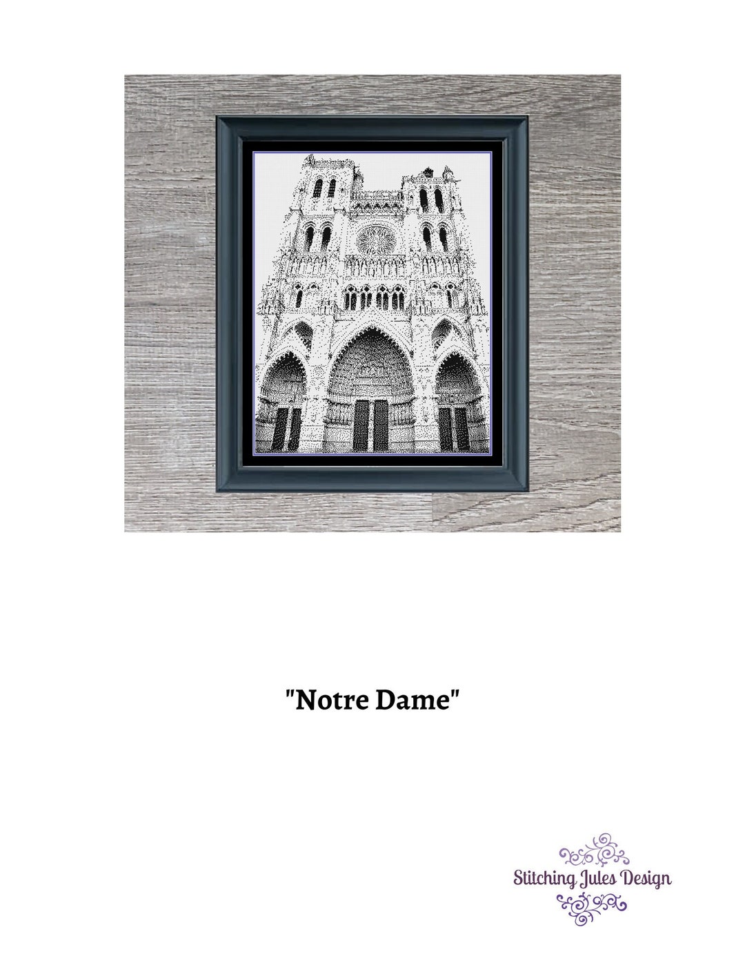 Notre Dame Cross Stitch Pattern | Famous Landmark | European ...