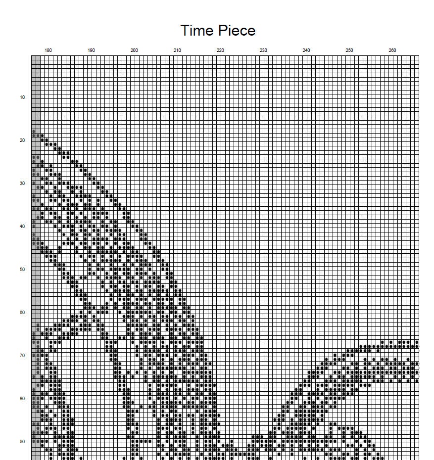 Watch Cross Stitch Pattern: Blackwork Time Piece (instant PDF Download ...
