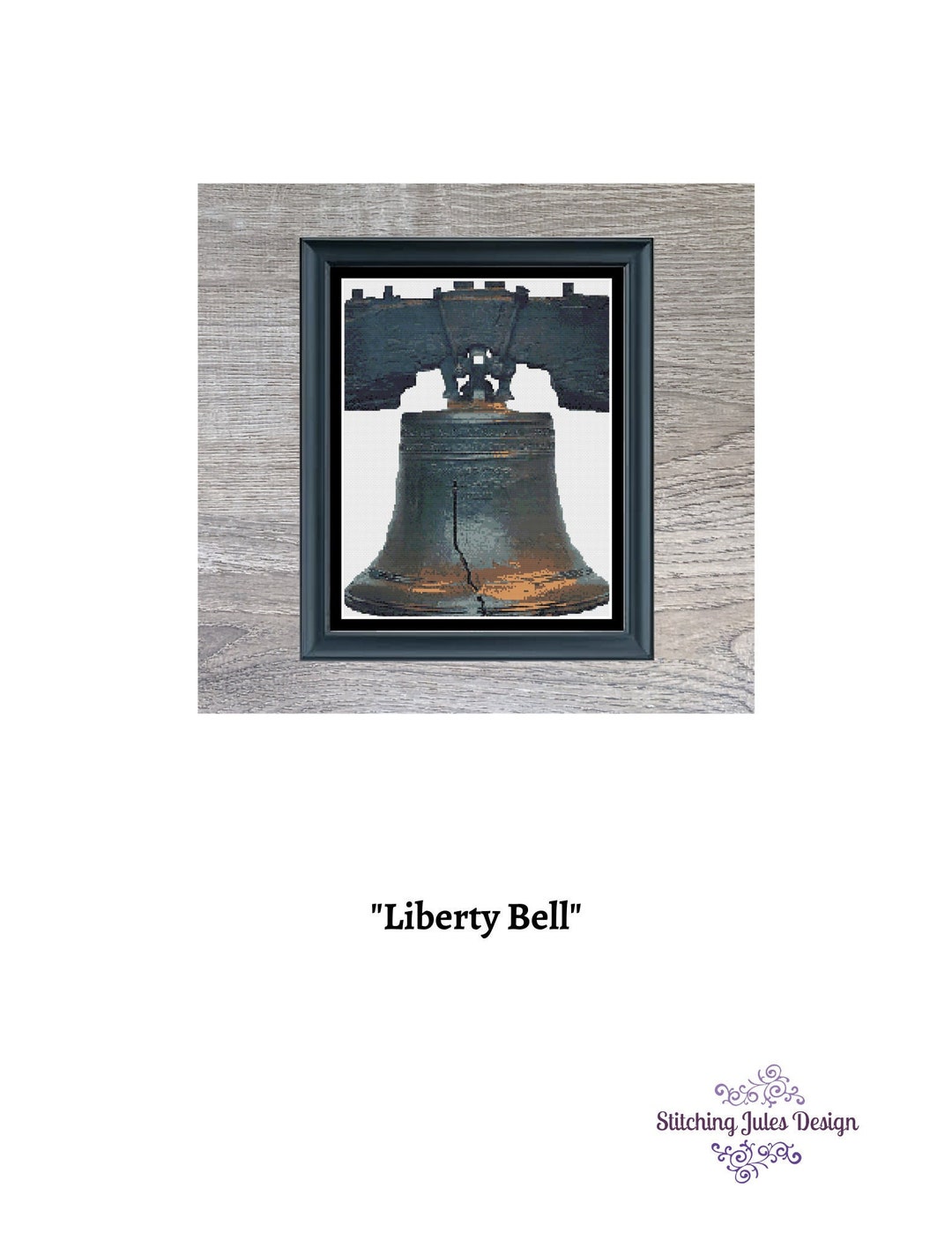 Liberty Bell Cross Stitch Pattern | Cross Stitch Art | Americana | PDF ...