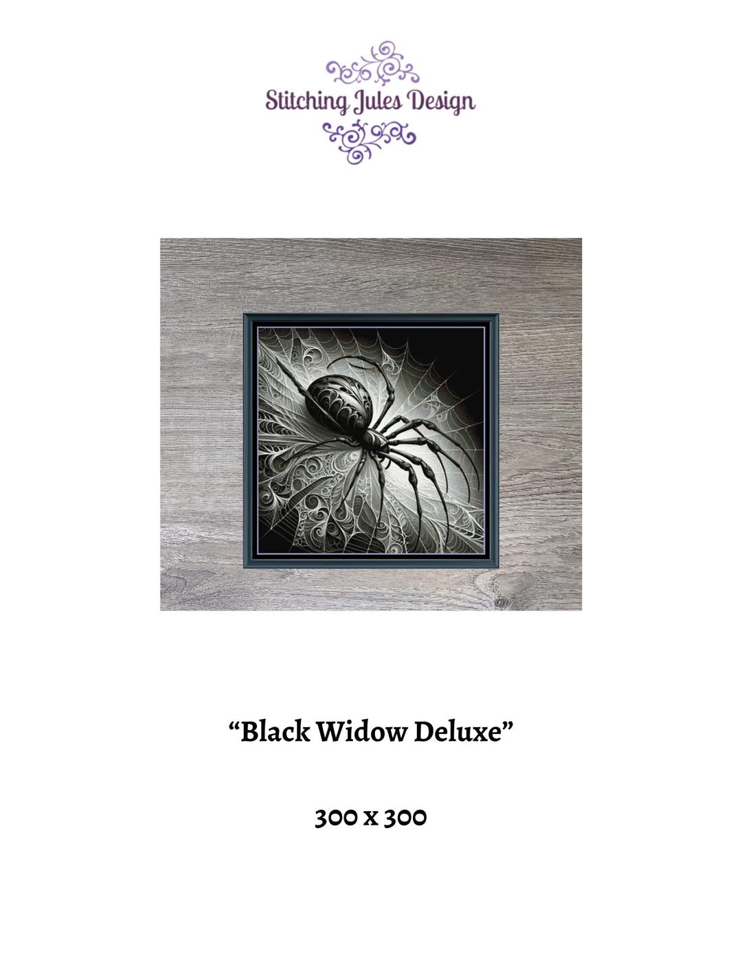 Black Widow Spider Cross Stitch Pattern: Scary Halloween Web (digital ...
