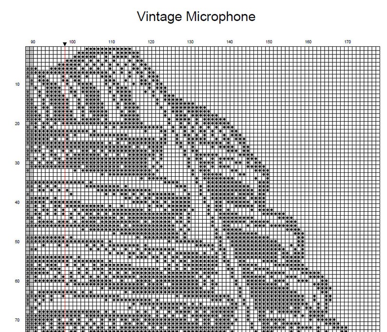 Vintage Microphone Cross Stitch Pattern Singer Cross Stitch - Etsy