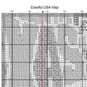 USA Map Cross Stitch Pattern: Colorful States (instant PDF Download) - Etsy