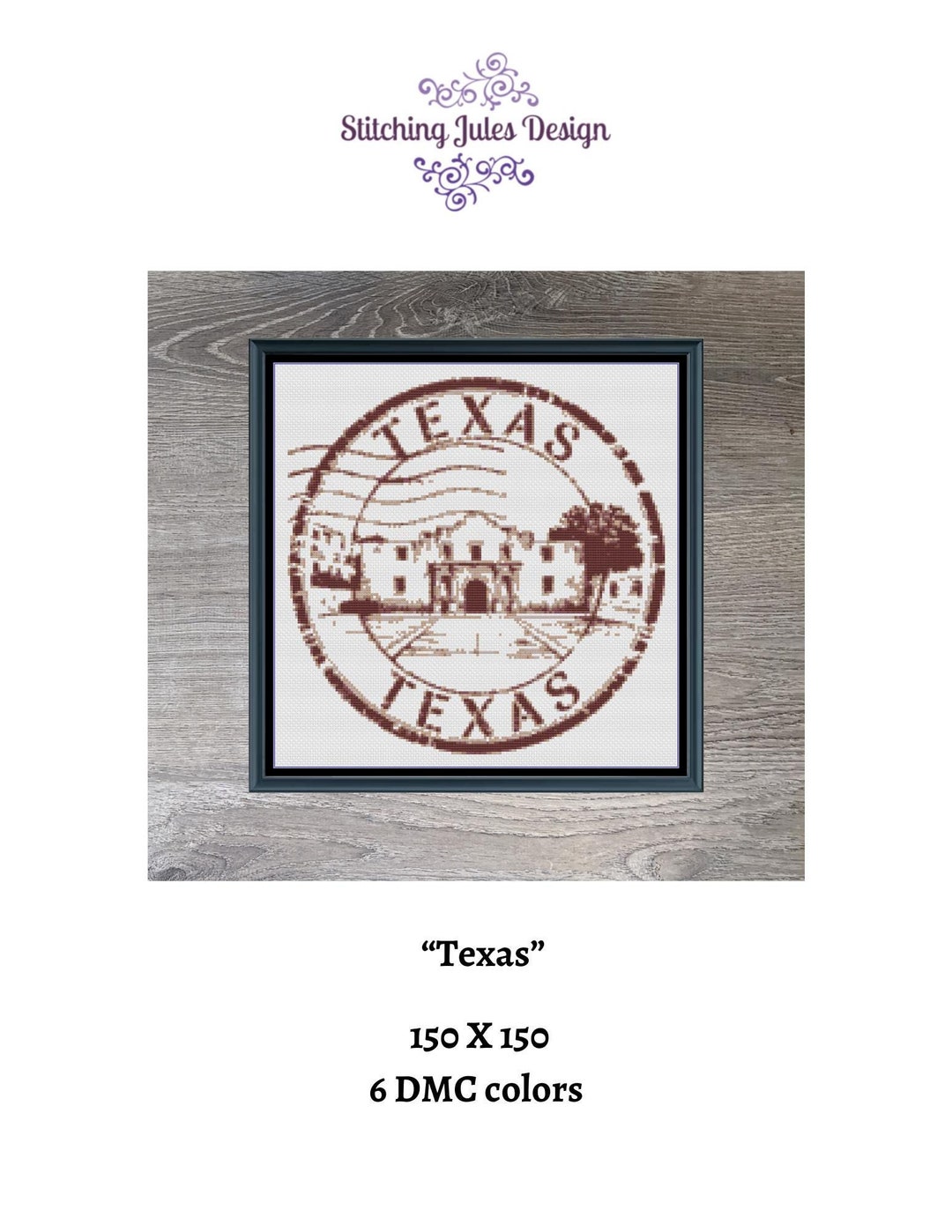 Texas Alamo US State Counted Cross Stitch Pattern | Instant Download ...