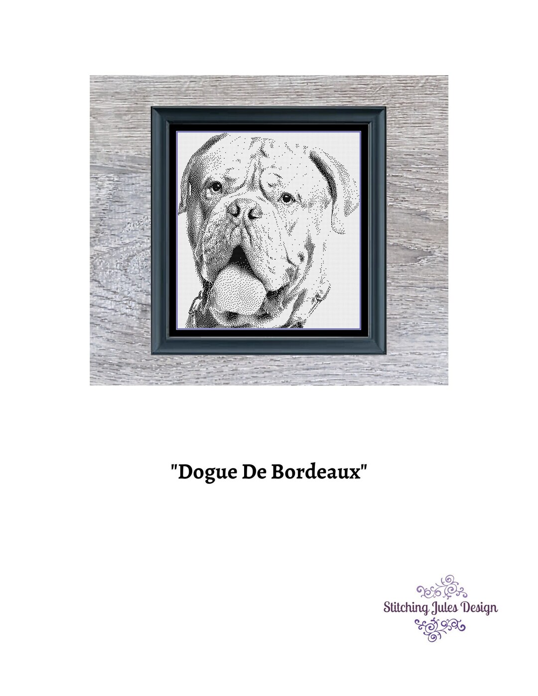 Dogue De Bordeaux Dog Breed Cross Stitch Pattern French Mastiff Cross ...