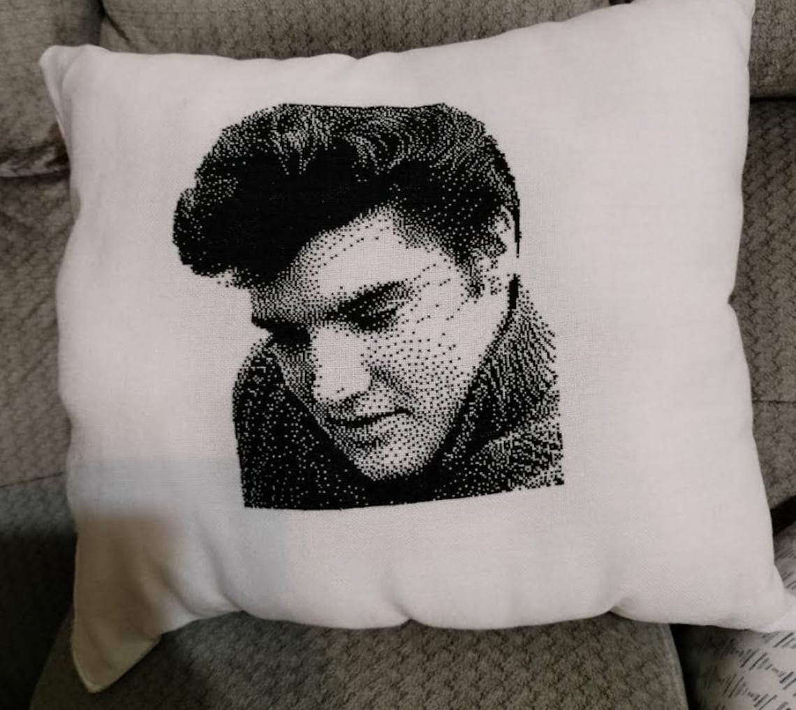 Elvis Presley Cross Stitch Pattern: Monochrome Portrait (PDF Digital ...