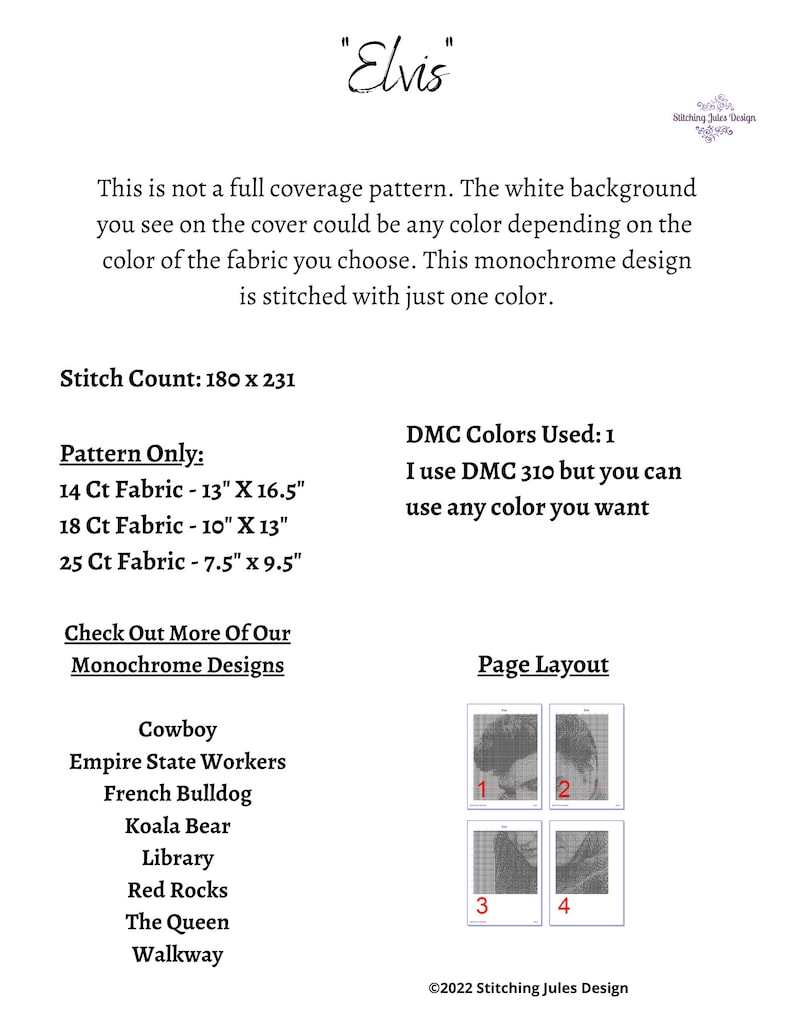 Elvis Presley Cross Stitch Pattern Monochrome Cross Stitch - Etsy