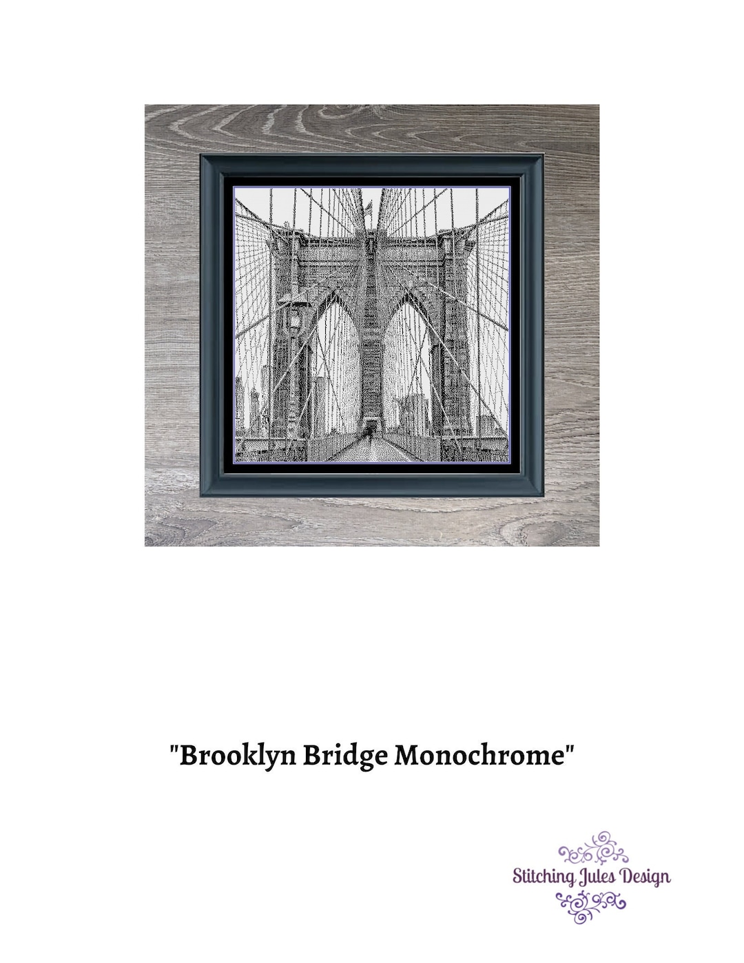 Brooklyn Bridge Cross Stitch Pattern | NYC Cross Stitch Pattern ...