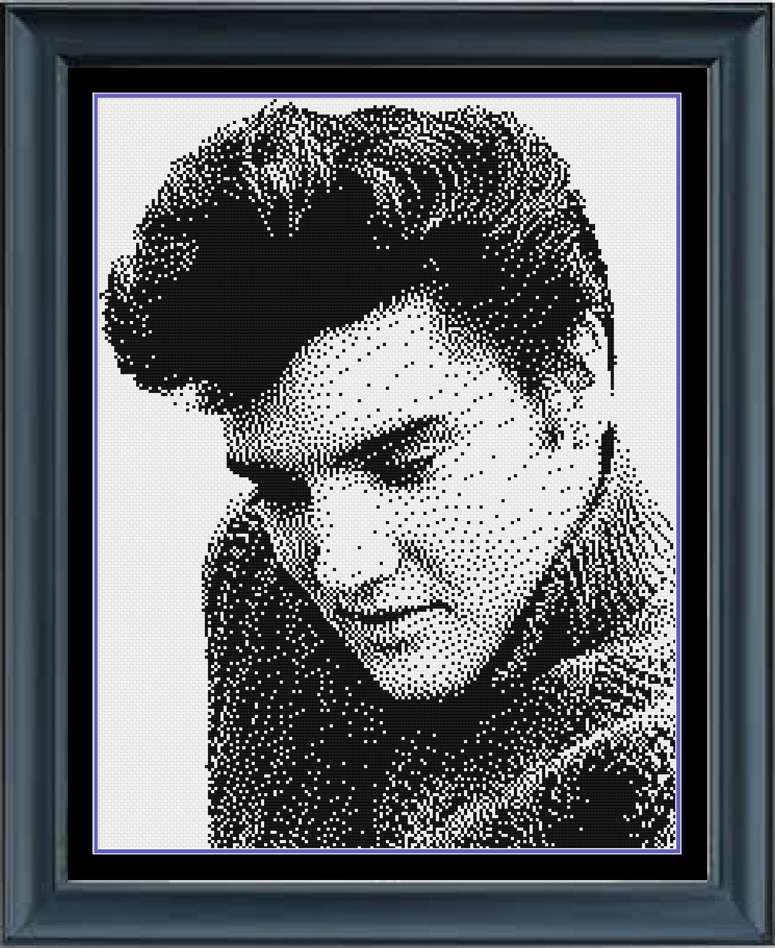 Elvis Presley Cross Stitch Pattern Monochrome Cross Stitch - Etsy