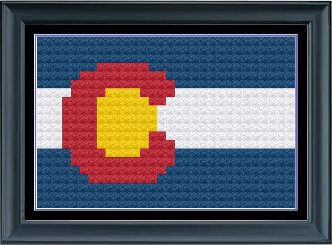 Tiny Colorado State Flag Cross Stitch Pattern Instant PDF Download - Etsy