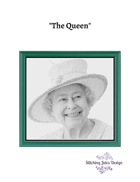 Queen Elizabeth Counted Cross Stitch Pattern PDF Download - Etsy