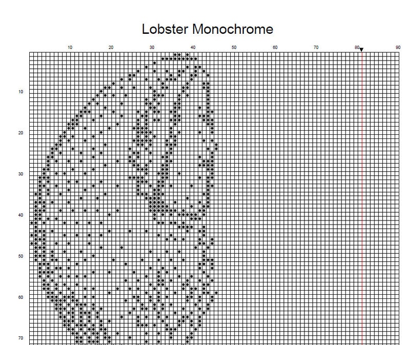 Lobster Cross Stitch Pattern | Blackwork | Instant PDF Download - Etsy