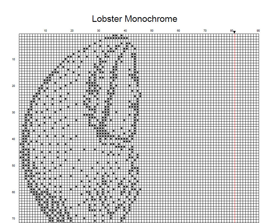 Lobster Cross Stitch Pattern | Blackwork | Instant PDF Download - Etsy