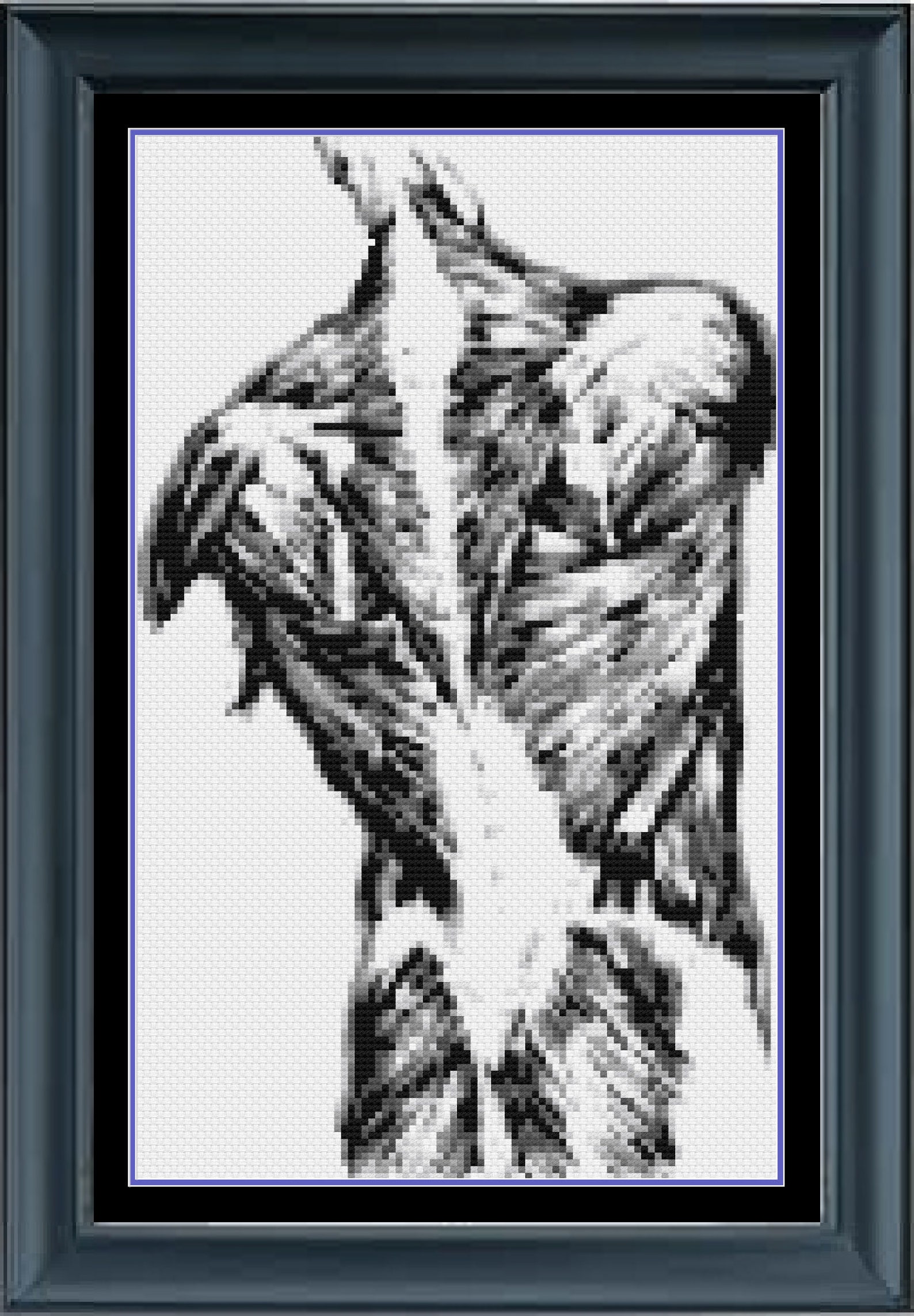 Human Anatomy Cross Stitch Pattern: Greyscale Muscle Back (PDF Download ...