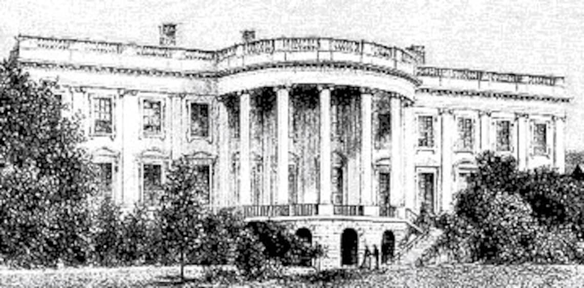 Vintage White House Greyscale Cross Stitch Pattern (digital Download ...