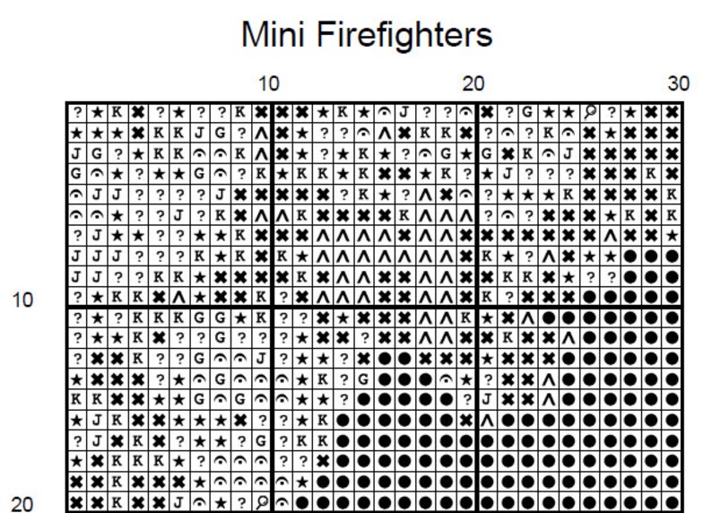 Mini Firefighters Cross-stitch Pattern | Firefighting | Instant PDF ...