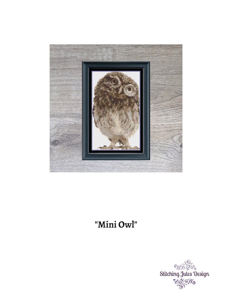 Owl Cross Stitch Pattern Mini Cross Stitch Cute Animal - Etsy