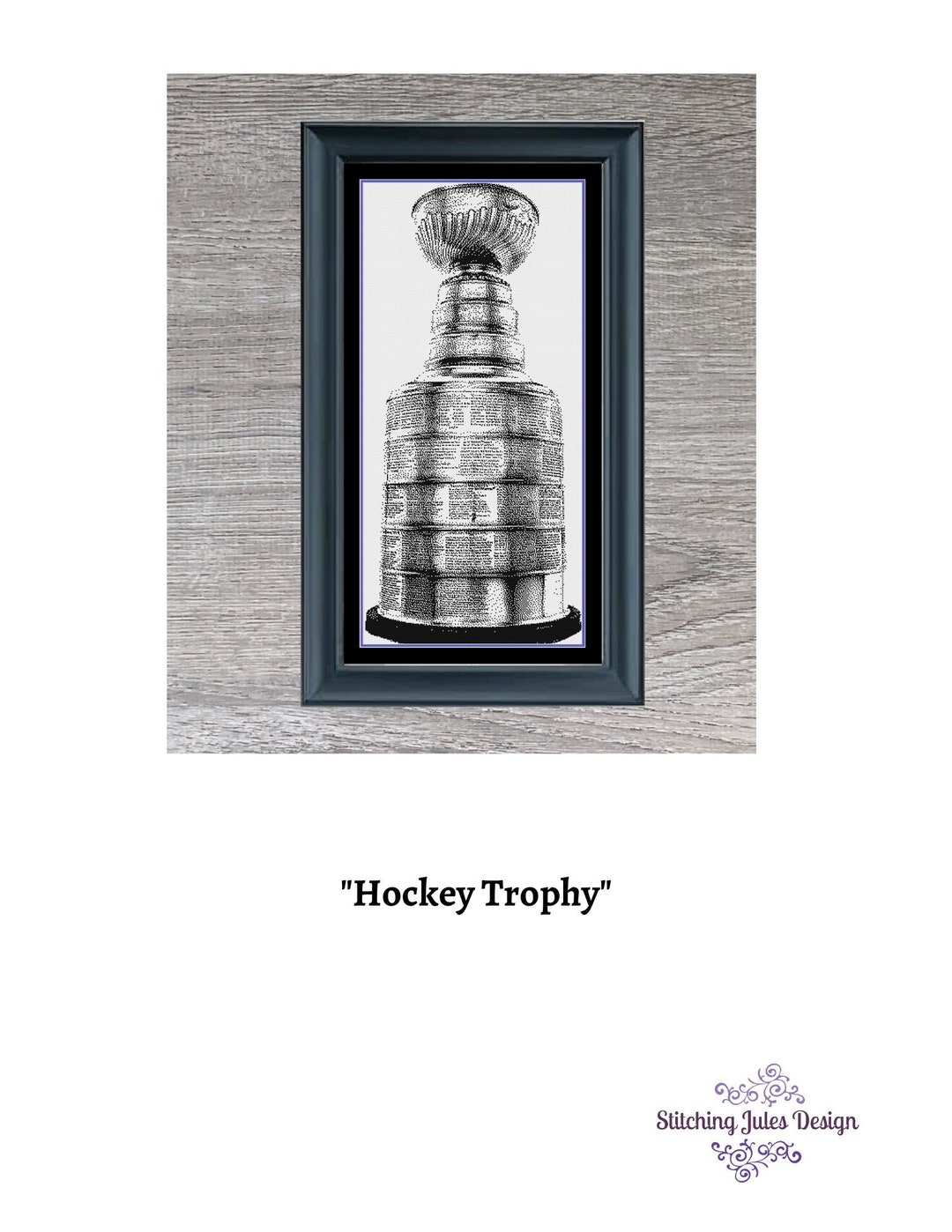 Hockey Cross Stitch Pattern | Sports Trophy Cross Stitch Pattern ...