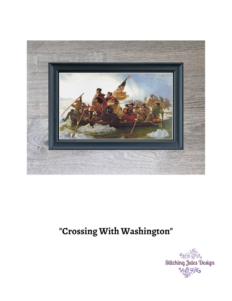 Washington Crossing Delaware Cross Stitch Pattern: Famous Art ...