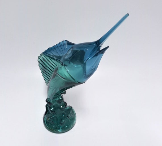 Vintage Avon Blue Marlin Sea Trophy Perfume Bottle Ta… - Gem