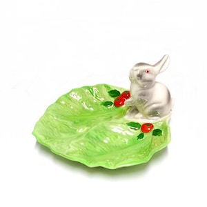 Vintage Wembley Ware Rabbit on Lettuce Leaf Plate, Australian Pottery ...