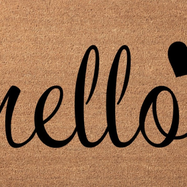 Hello Doormat - Etsy