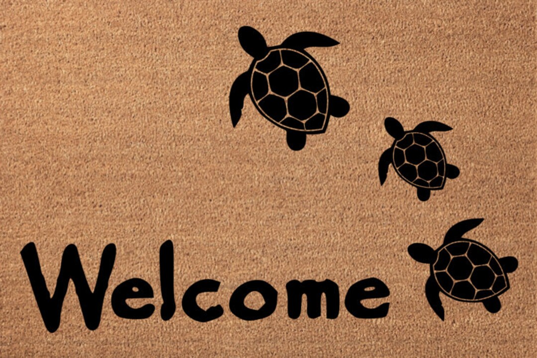 Welcome Turtle Doormat SVG Digital File Download - Etsy