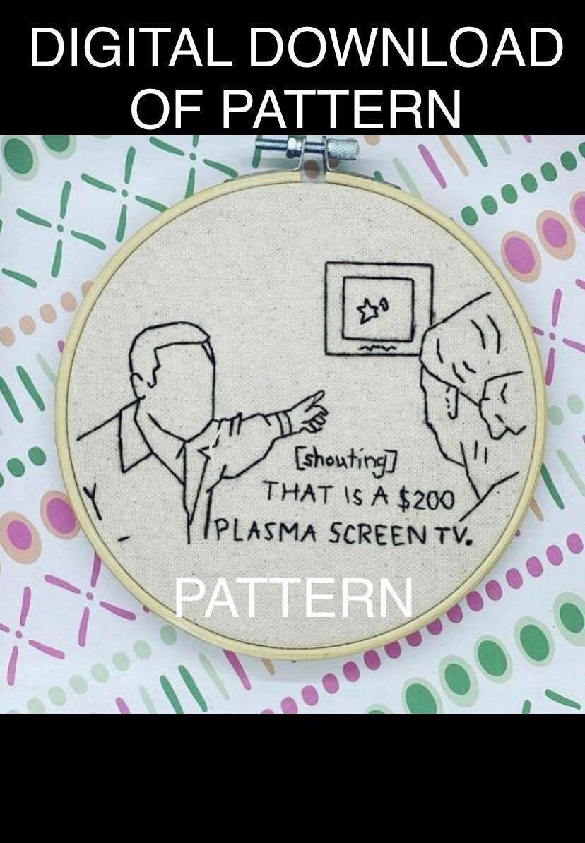 The Office Office Inspired Embroidery Pattern Embroidery - Etsy