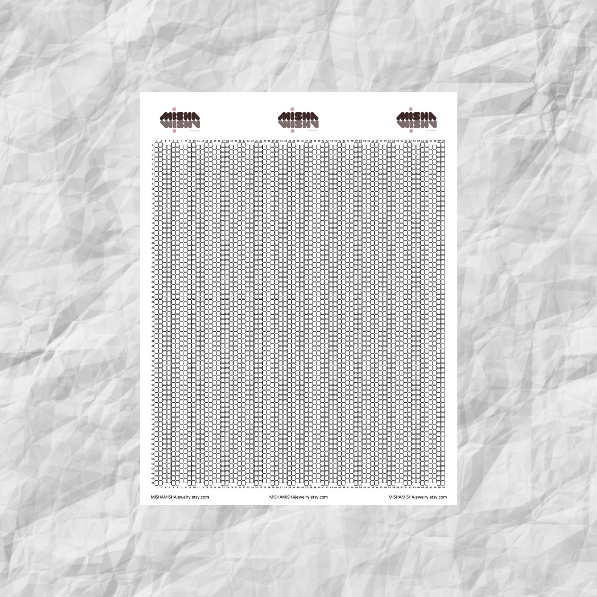 Peyote and Two Drop Peyote Graph Paper 2in1 - Etsy