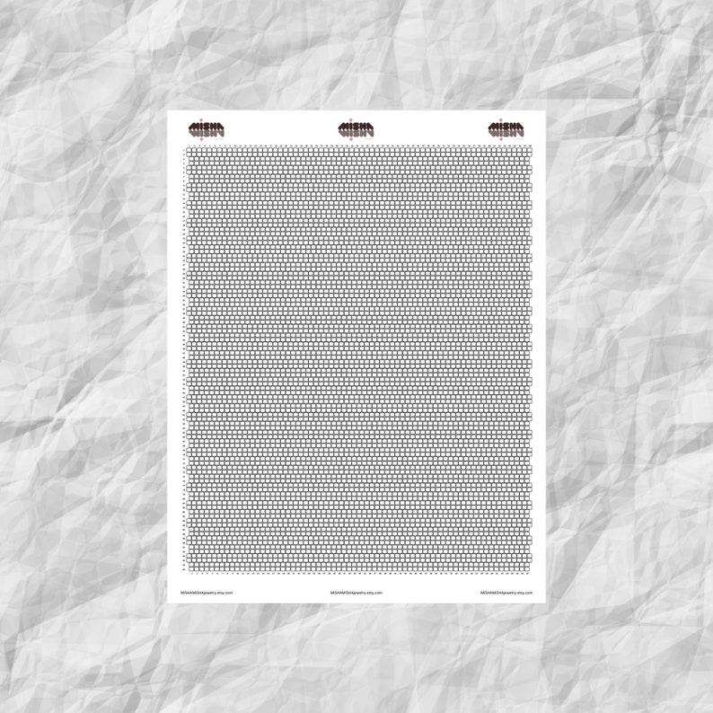 Two Drop Brick Stitch Graph Paper - Etsy