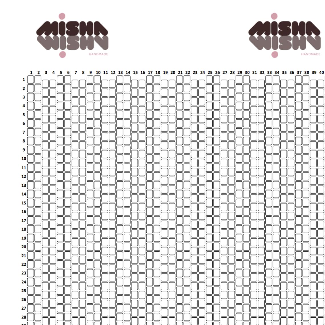 Peyote and Two Drop Peyote Graph Paper 2in1 - Etsy