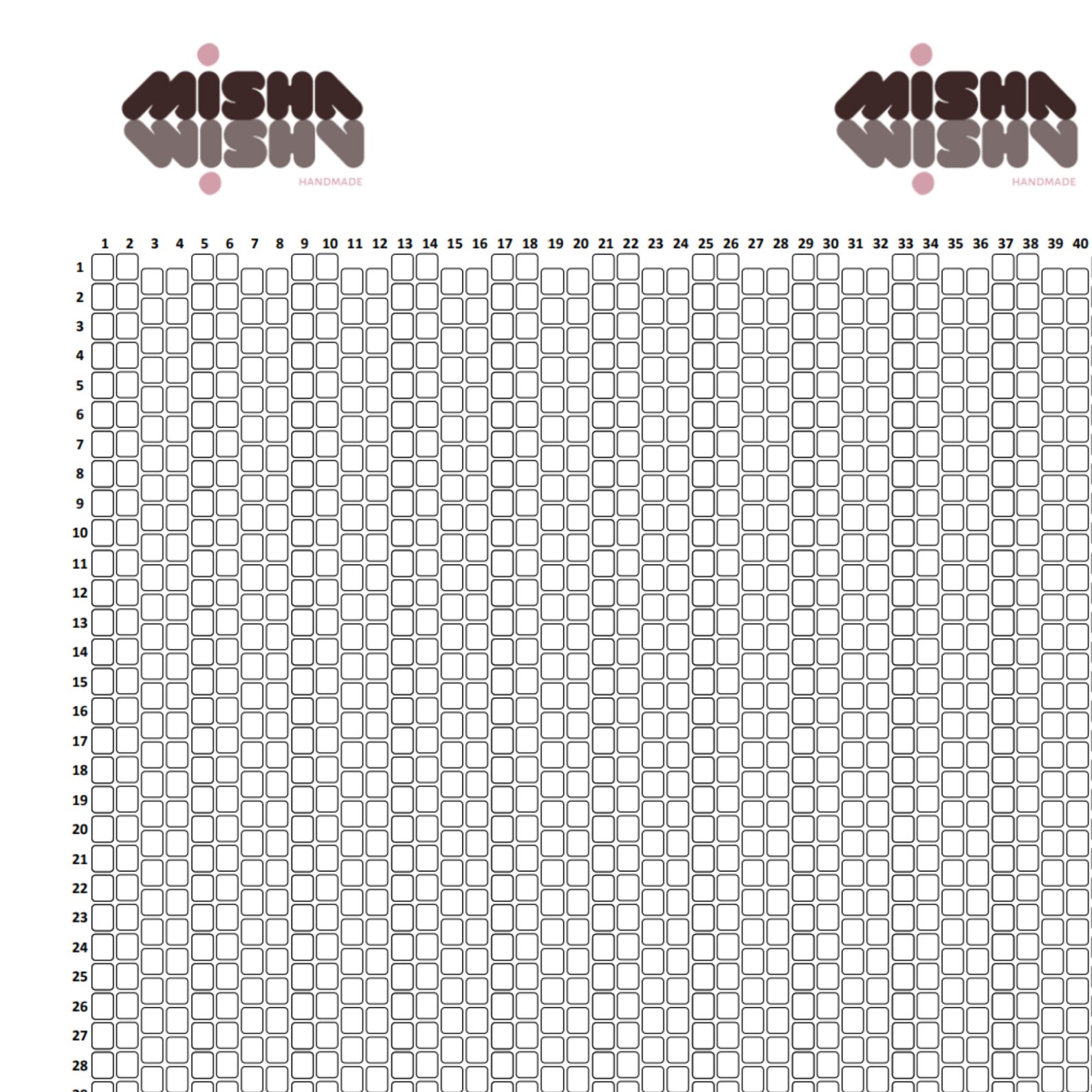 Peyote and Two Drop Peyote Graph Paper 2in1 - Etsy