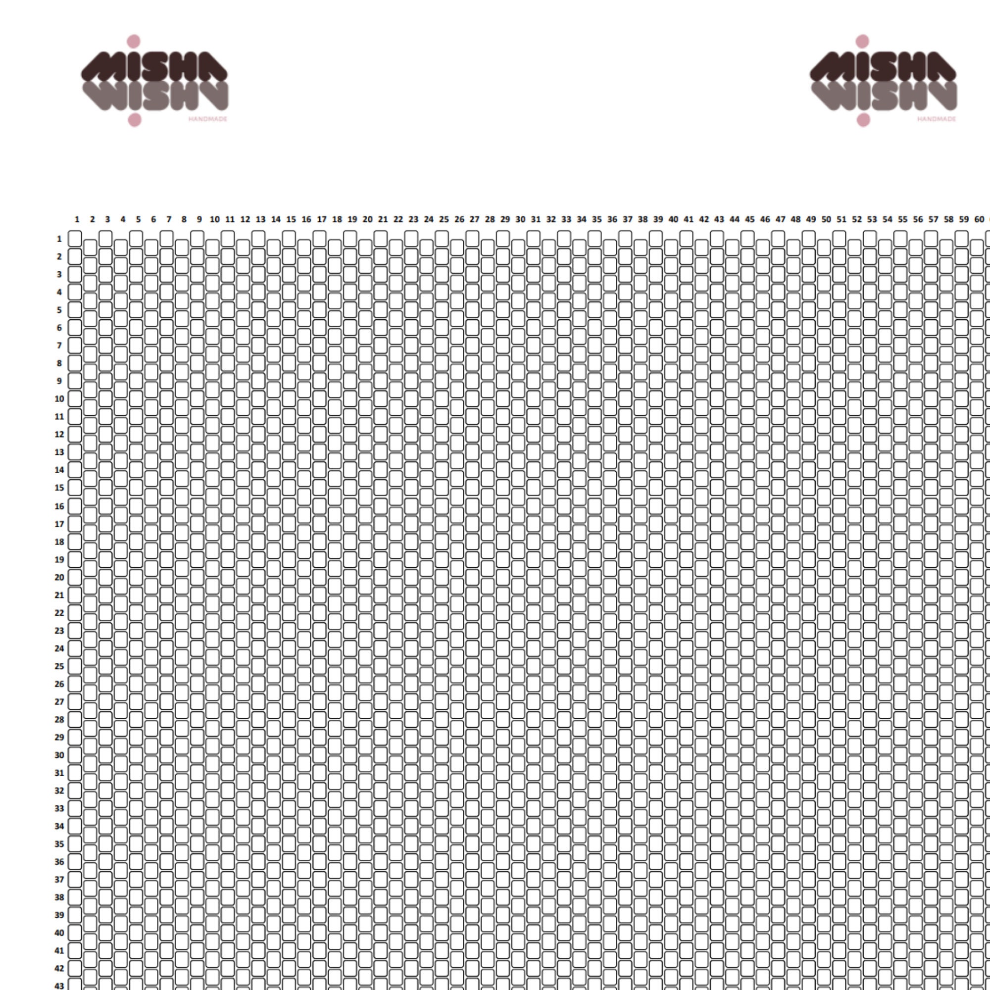 Peyote Graph Paper 105 Columns - Etsy