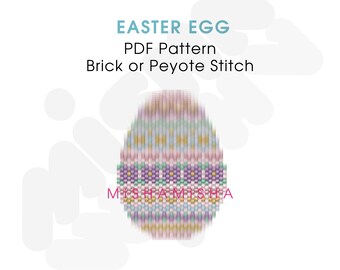 Bunny With Easter Egg Brick Stitch Pattern - Etsy