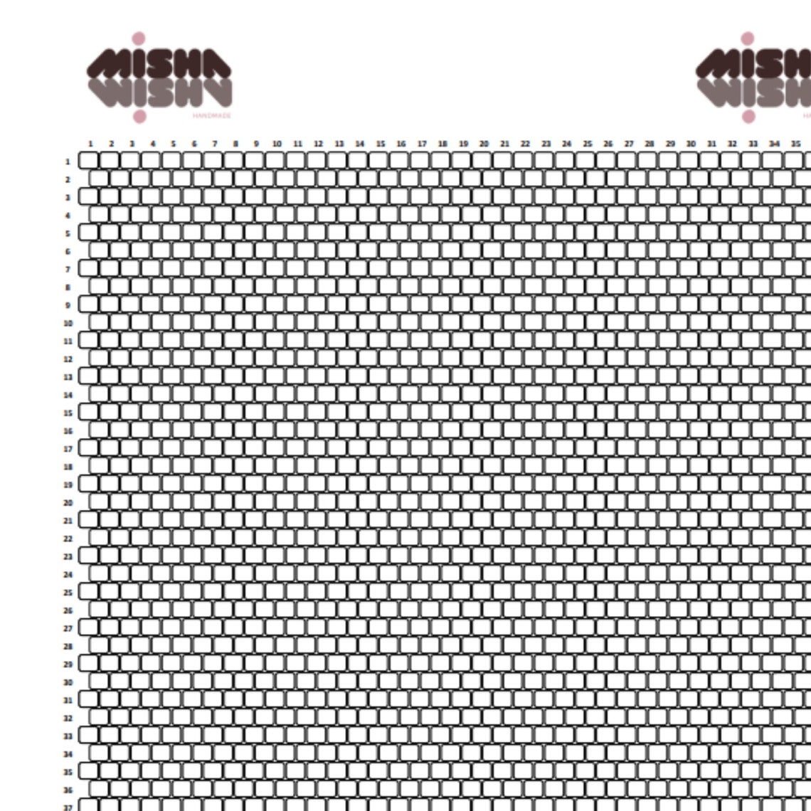 Brick Stitch Graph Paper - Etsy